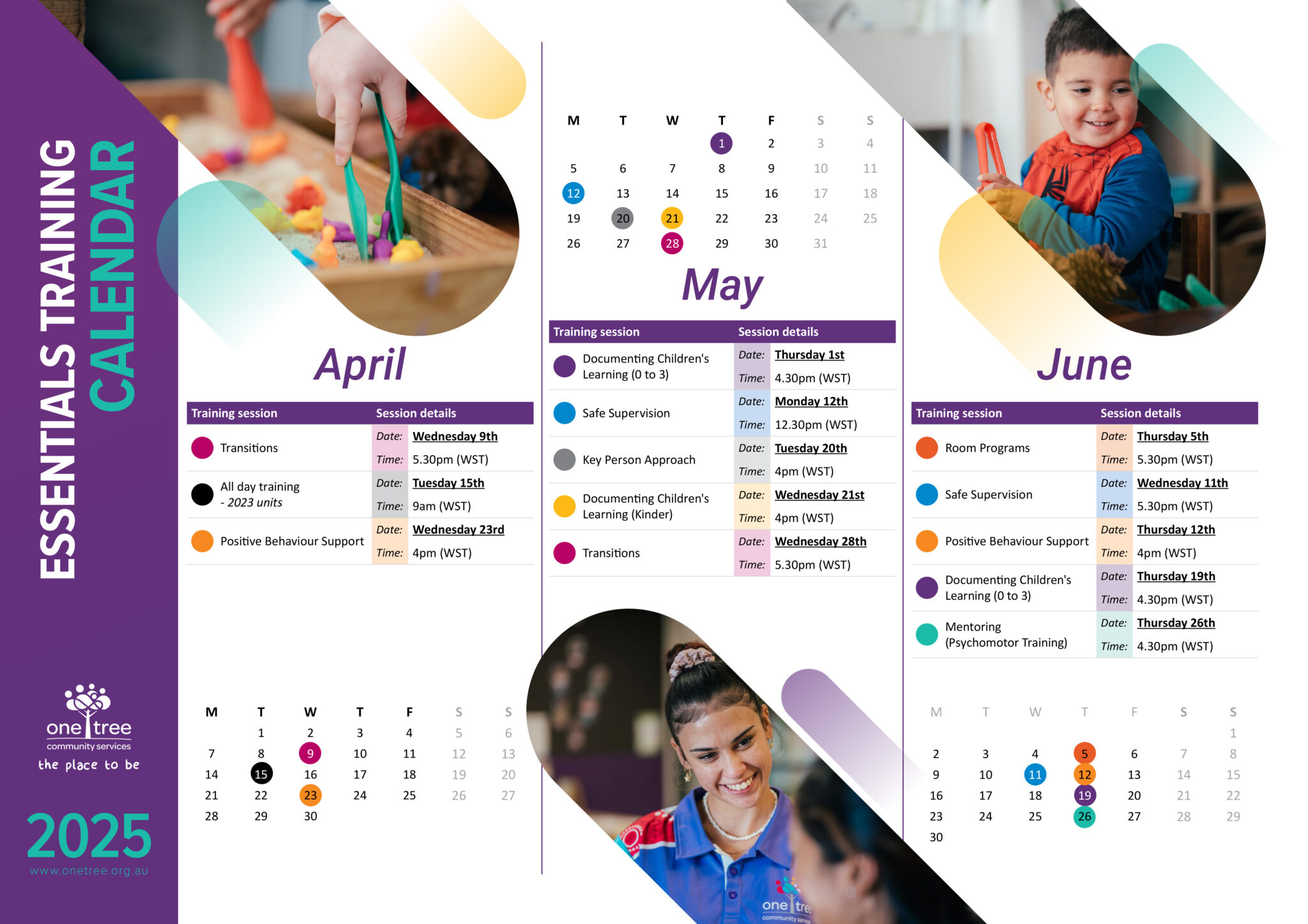 2025 Essentials Training Calendar - One Tree